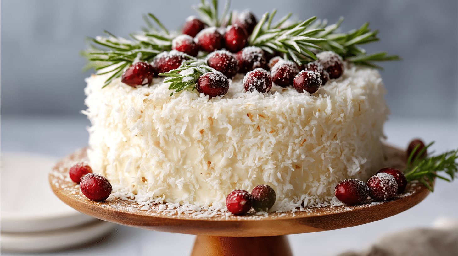 Christmas Coconut Cake Recipe | Festive, Fluffy & Snowy Holiday Dessert