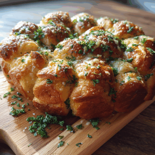 Garlic Parmesan Monkey Bread Recipe (Cheesy Pull-Apart Bread)